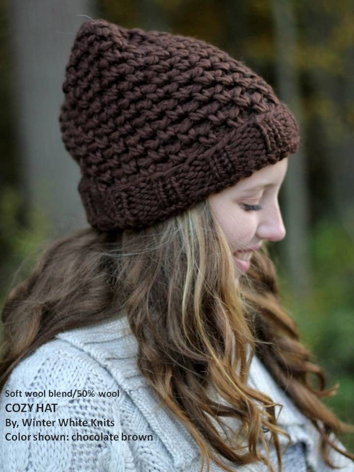 Knit Hat Rolled Rim Hat Beanie Hat Knit Winter Hat Slouchy - Etsy UK