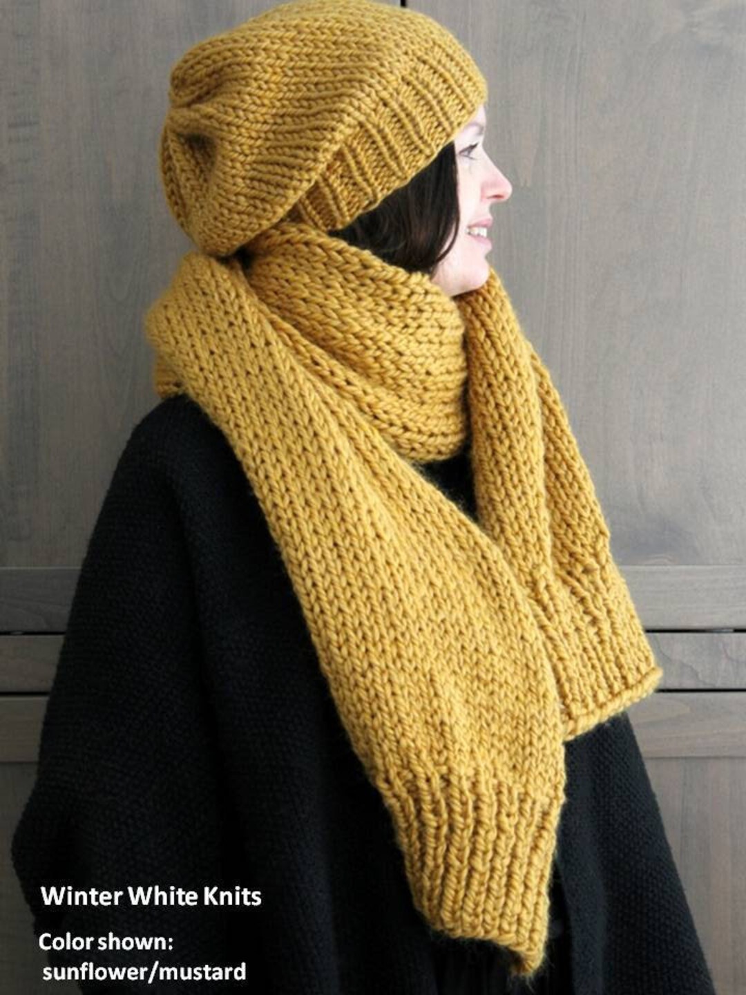 Chunky Winter Scarf, Knit Long Scarf, Knitted Wrap Scarf, Knit Shawl ...
