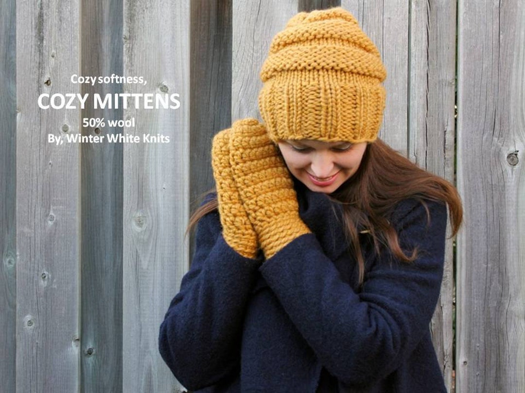 Cozy Mittens, Handmade Mittens, Winter Mittens, Women's Mittens, Mitts ...