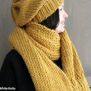 Chunky Winter Scarf, Knit Long Scarf, Knitted Wrap Scarf, Knit Shawl ...