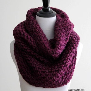 Large Chunky Knit Cowl, COZY CABIN COWL, Chunky Cowl, Hand-knit Cowl ...