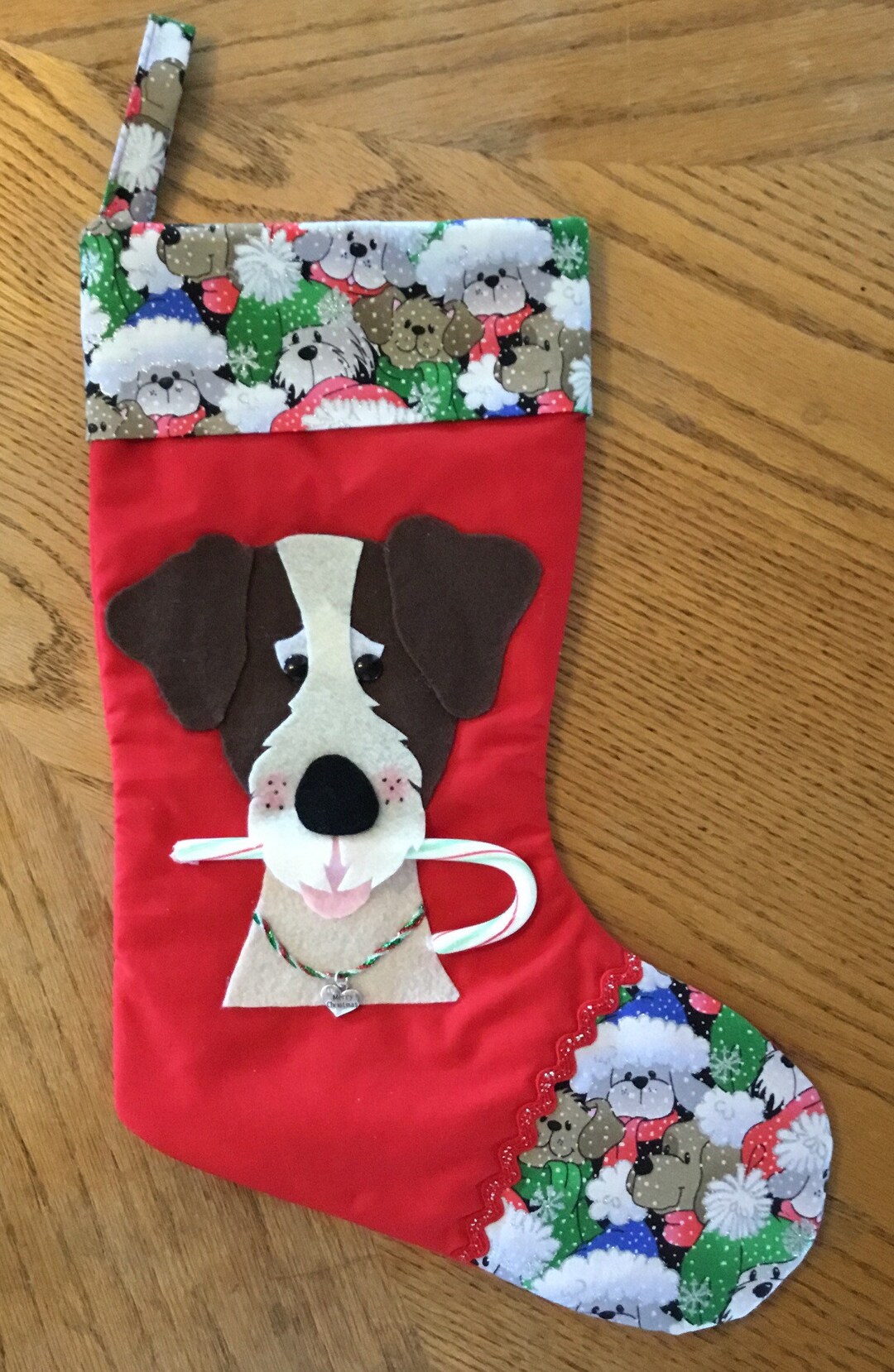 Jack Russell Christmas Stocking - Etsy