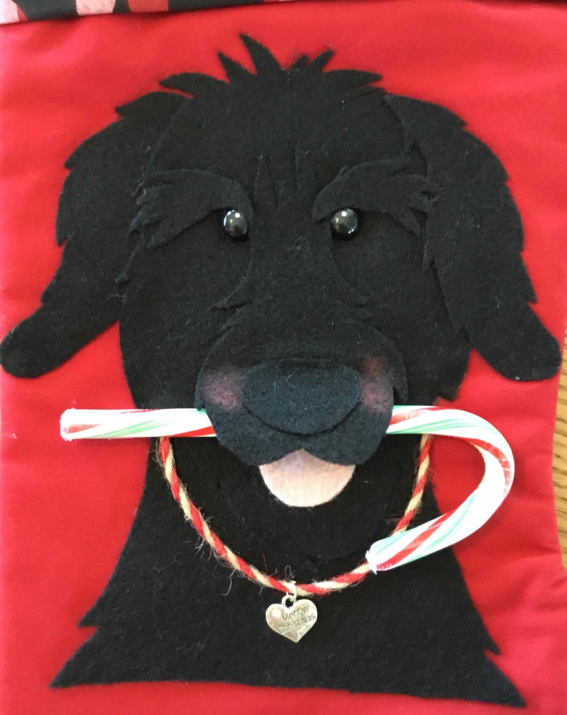 Black Goldendoodle Christmas Stocking - Etsy