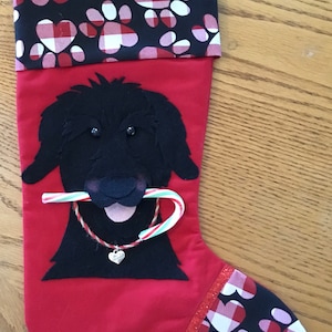 Black Goldendoodle Christmas Stocking - Etsy