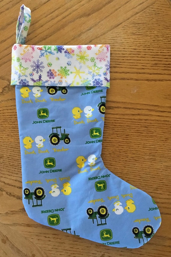 Childs John Deere Themed Christmas Stocking - Etsy