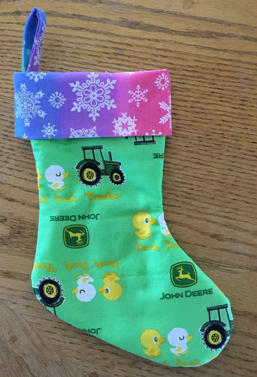 Childs John Deere Themed Christmas Stocking - Etsy