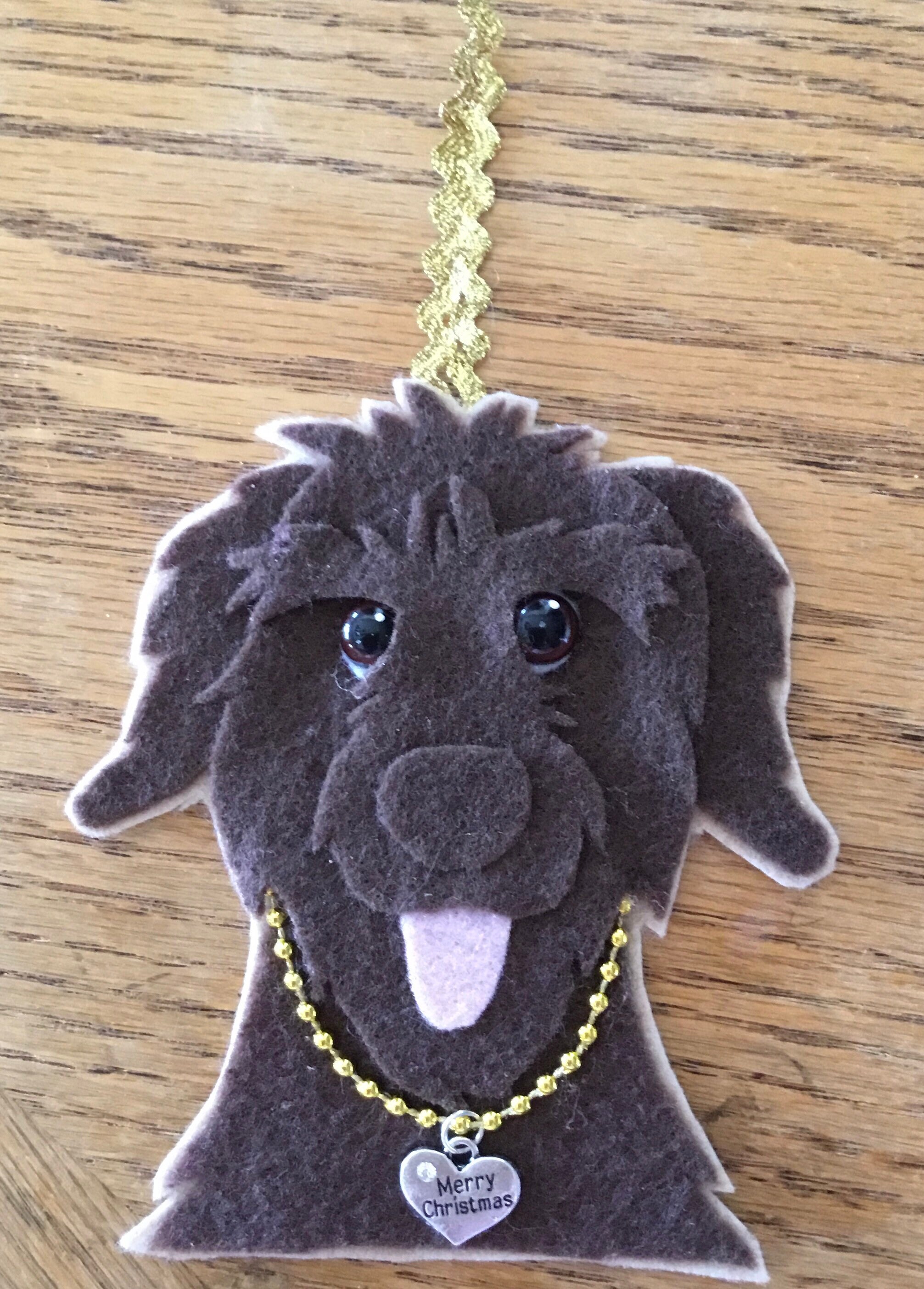 Chocolate Goldendoodle or Labradoodle Dog Ornament/dog Urn Tag - Etsy UK