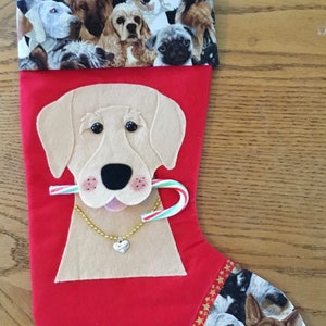 Yellow Lab Christmas Stocking - Etsy