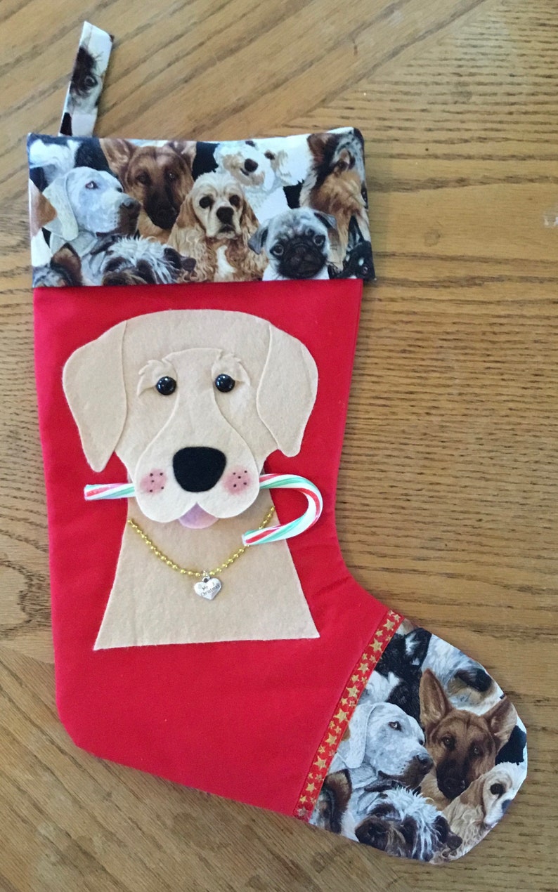 Yellow Lab Christmas Stocking - Etsy