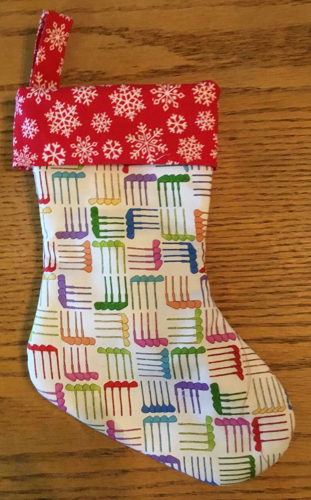 Golf Club Themed Christmas Stocking - Etsy