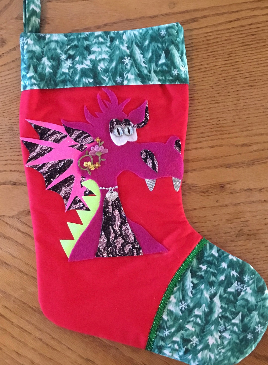 Dragon Christmas Stocking #7 - Etsy