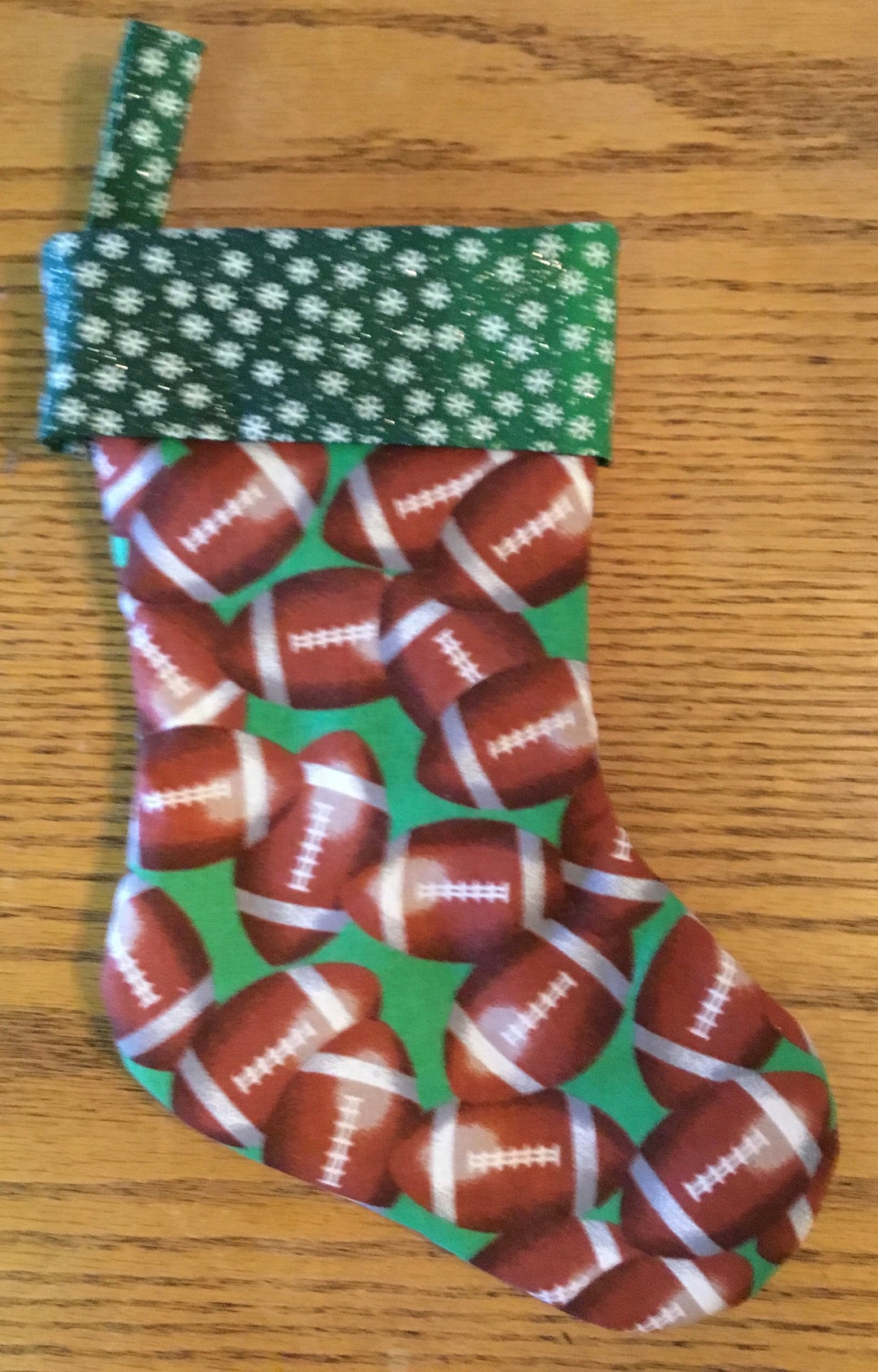 Football Themed Christmas Stocking - Etsy