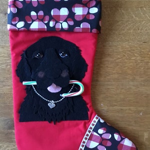 Big Black Dog Christmas Stocking - Etsy
