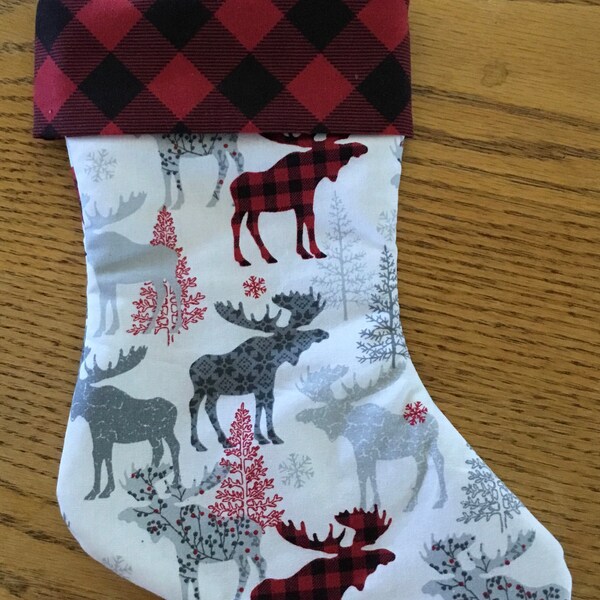 Moose Stocking - Etsy