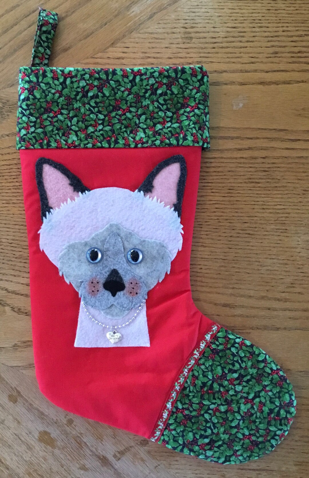 Blue Point Siamese Christmas Stocking - Etsy