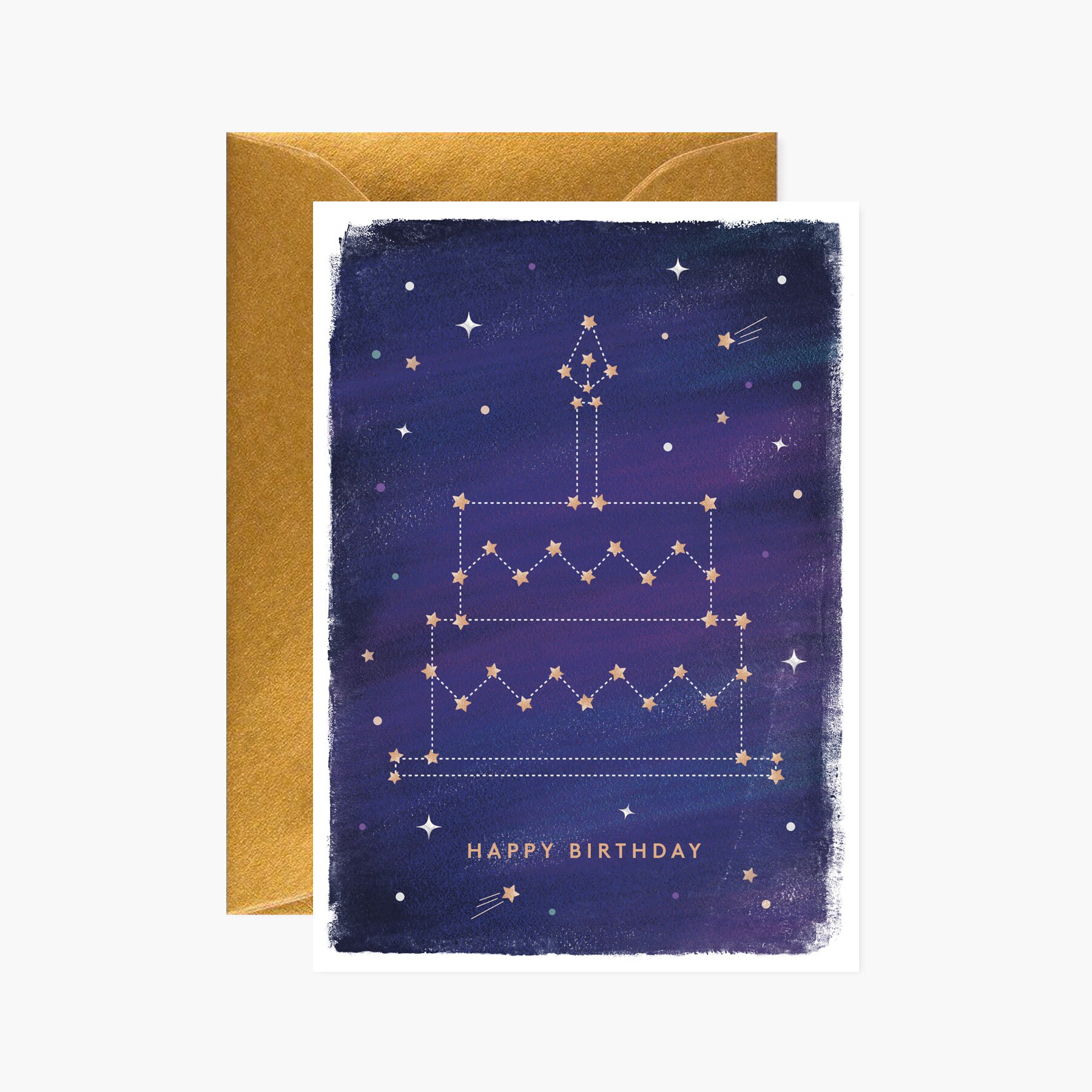 Happy Birthday Cake Constellation Greeting Card - Etsy