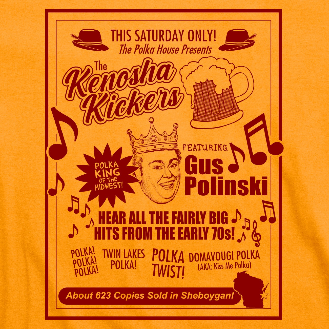 Gus Polinski Polka King of the midwest mid west Kenosha Kickers ...