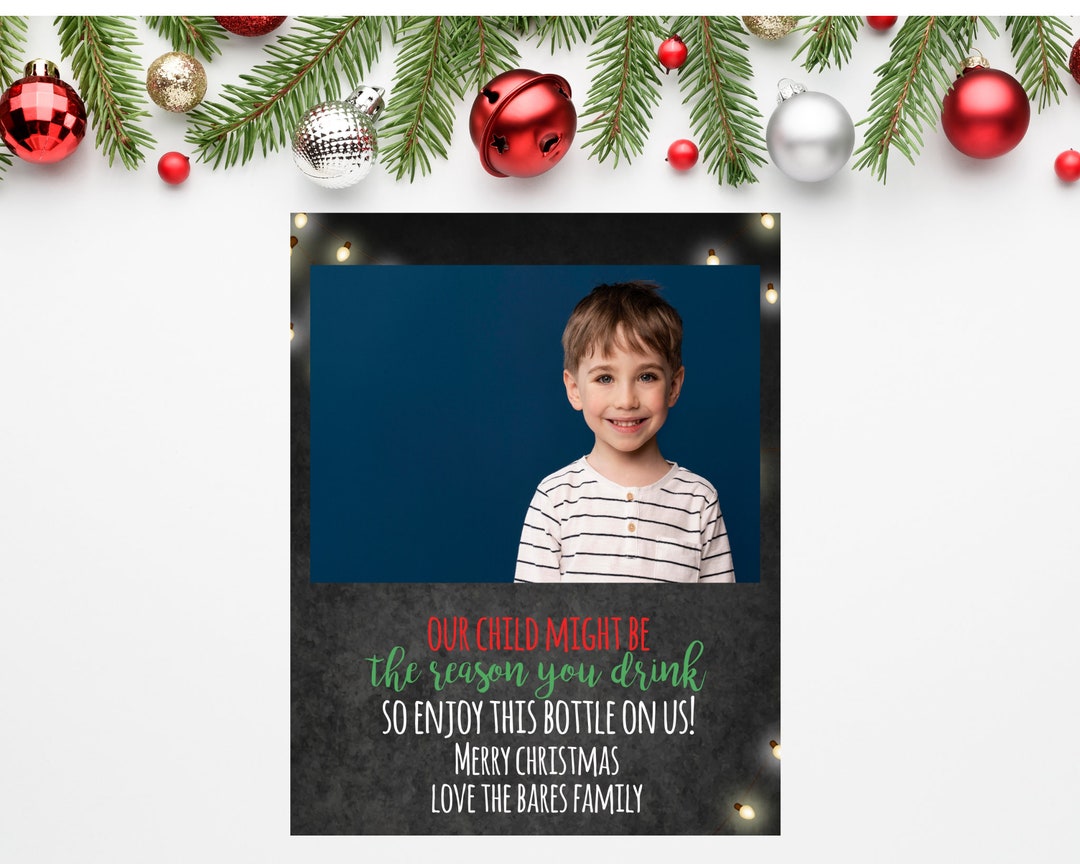 Digital Personalized Wine Bottle Label / Our Child Might Be the Reason ...