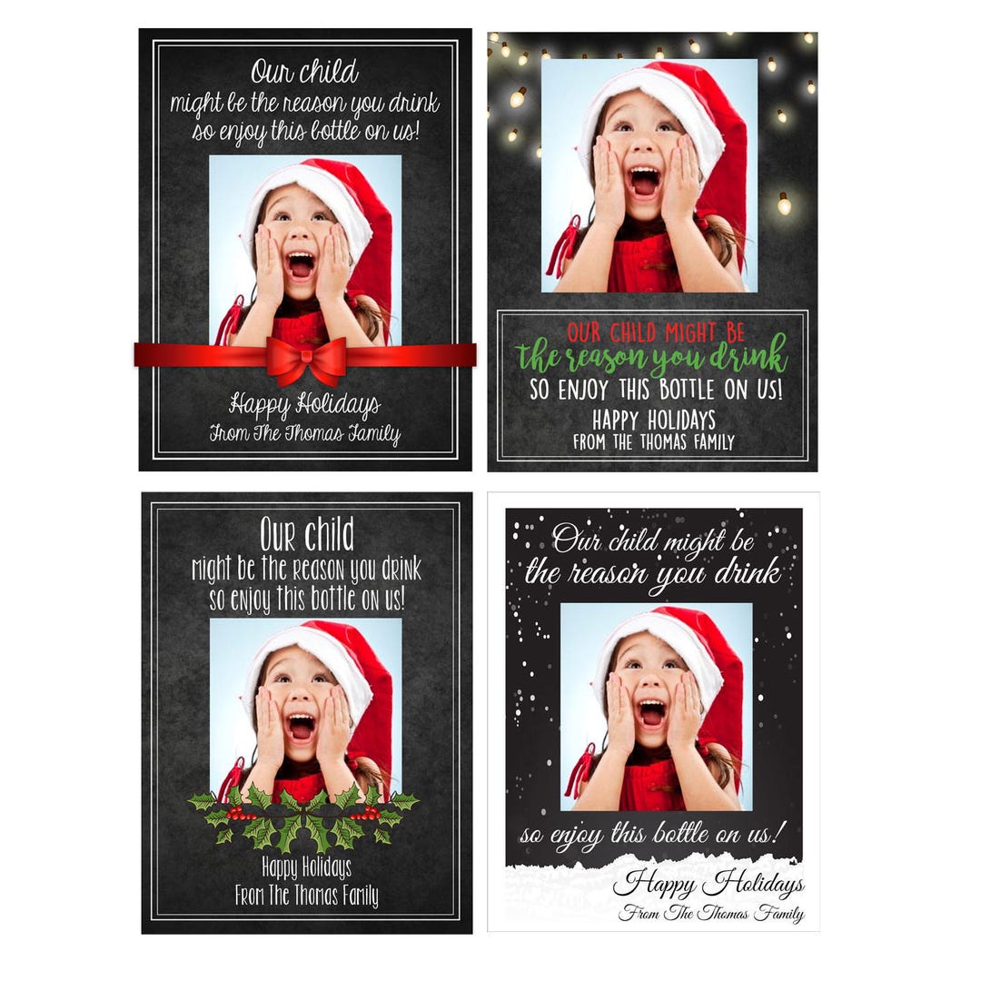 Christmas Gift for Teacher / Personalized Wine Bottle Label / Our Child ...