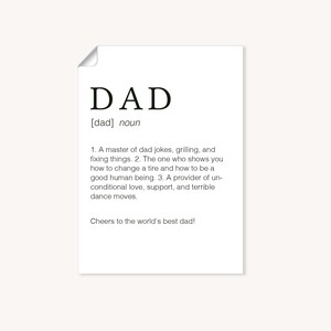 Dad Definition Father's Day Wine Label - Funny and Loving Way to ...