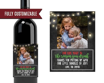 Teacher Appreciation Gift / Gift for Teacher Wine Bottle Label - Etsy