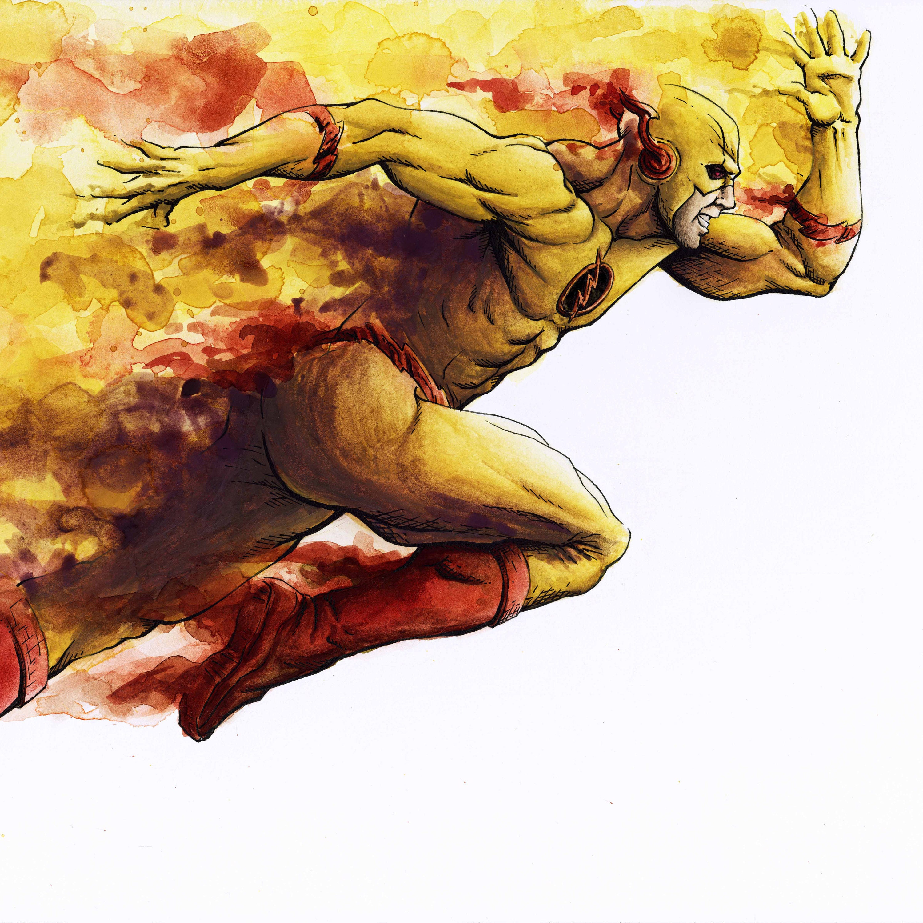 Reverse Flash 'splatter' Print - Etsy