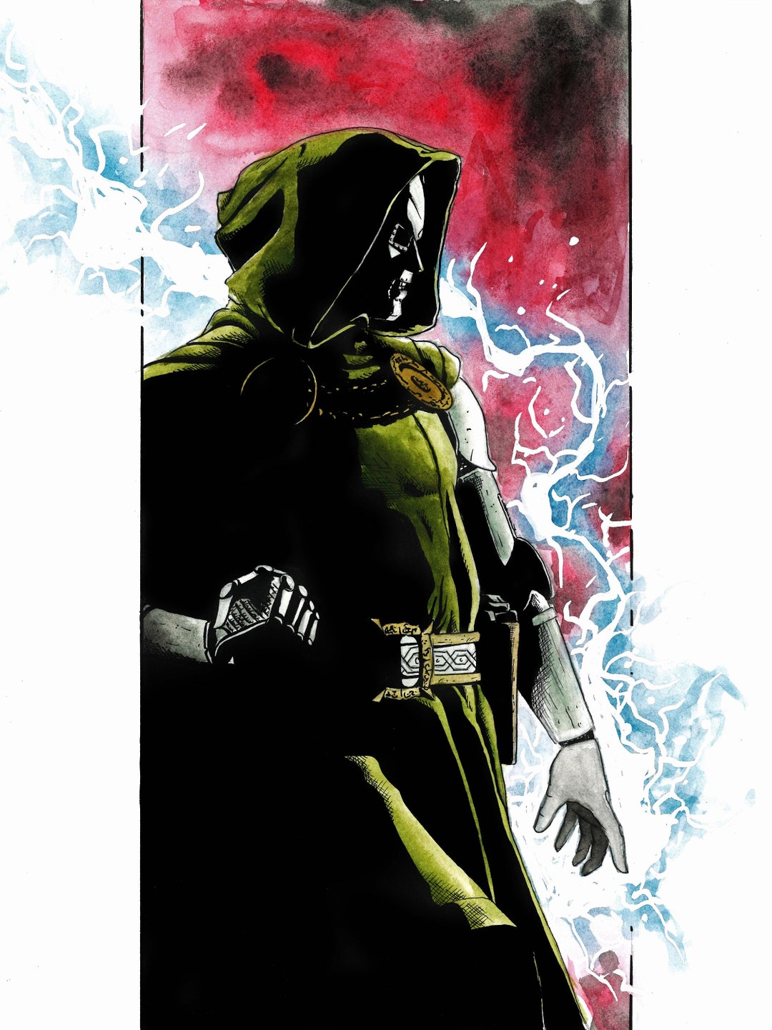 Dr. Doom 'lightning', Print - Etsy