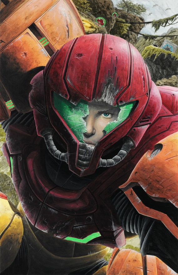 Super Metroid 'samus' Original Painting | Etsy