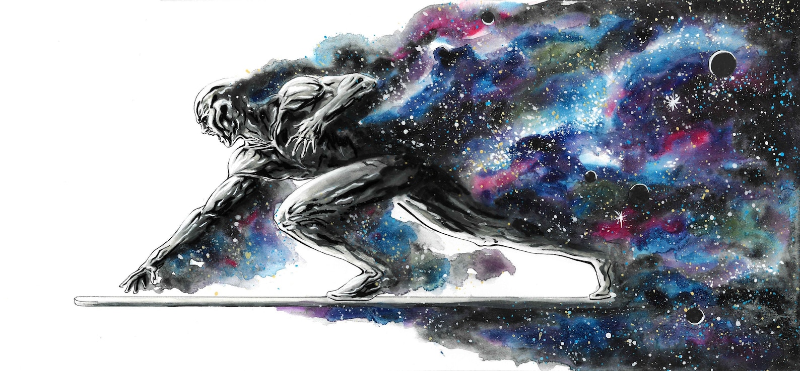 Silver Surfer 'galaxy', Print - Etsy