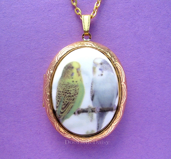Large Pretty Porcelain Pet Parakeet Couple Cameo Parakeets - Etsy