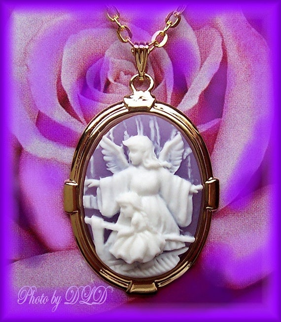 Lovely Christian Guardian Angel with Child at Bridge Religious | Etsy