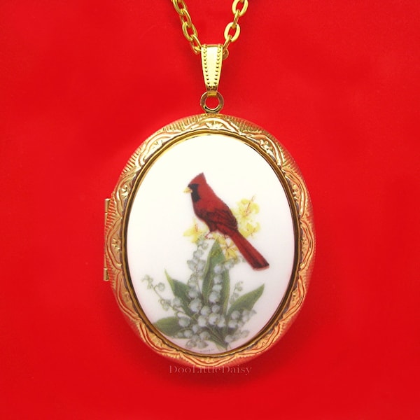 Bird Locket Necklace - Etsy