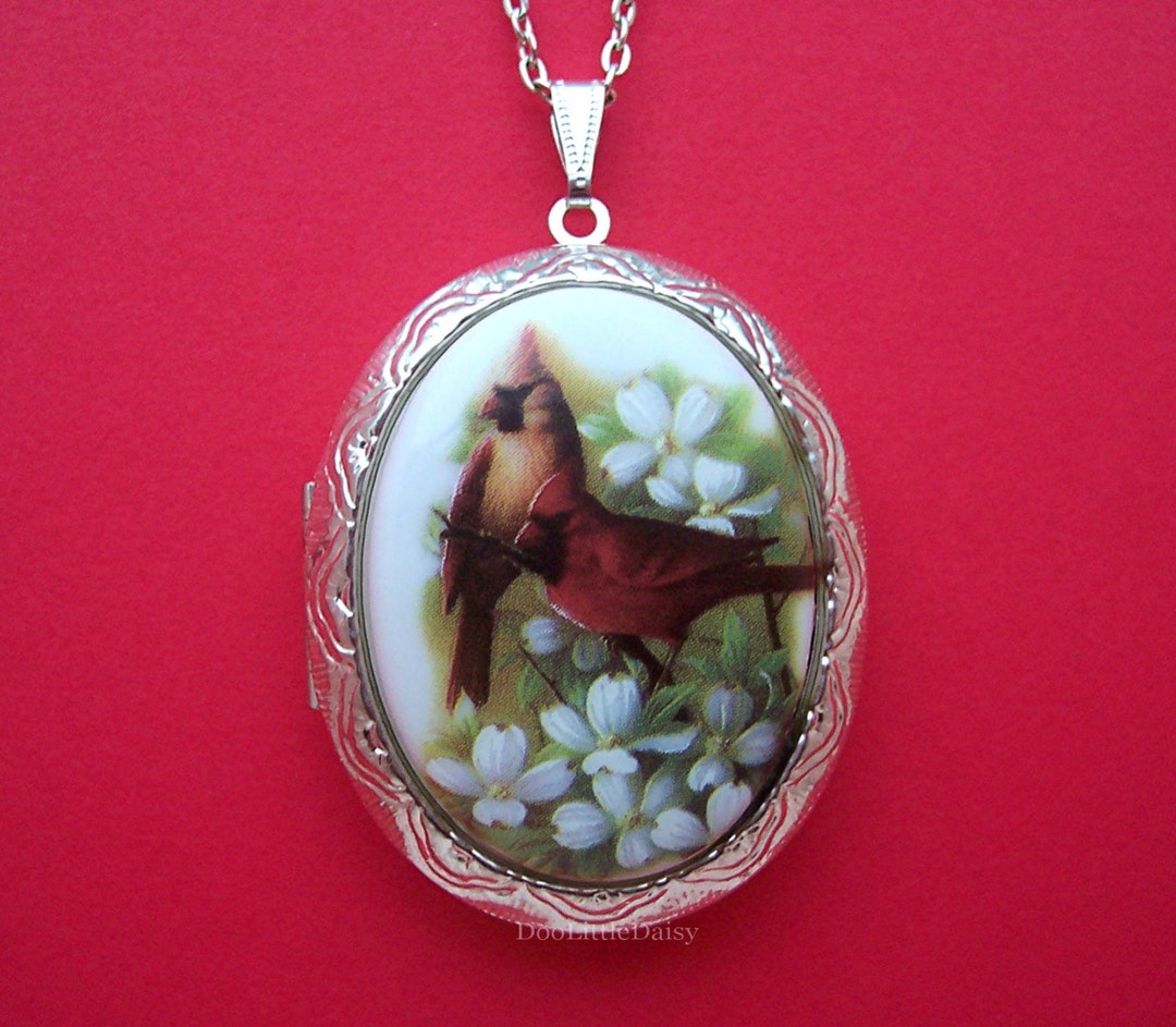 Porcelain Cardinal Couple & Dogwoods Cameo Cardinals Birds Dogwood ...