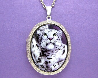 Snow Leopard Necklace | Etsy