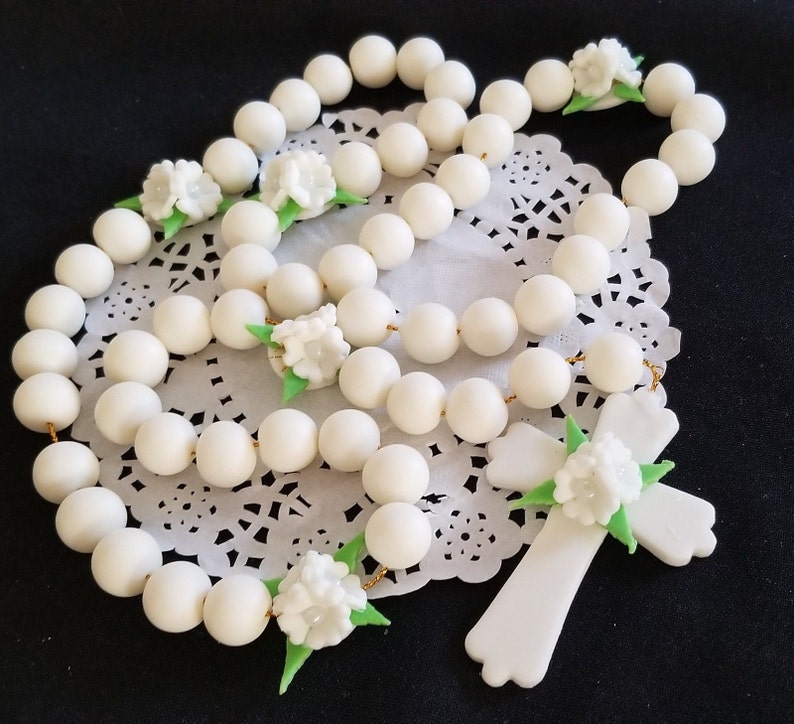 First Communion Cake Topper, Rosary Cake Topper, First Communion Favor ...