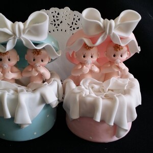 Twins Baby Shower, Twin Girls Cake Topper, Twins Baby Shower Cake ...