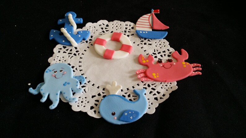 Nautical Cake Topper Nautical Baby Shower Nautical Favors | Etsy