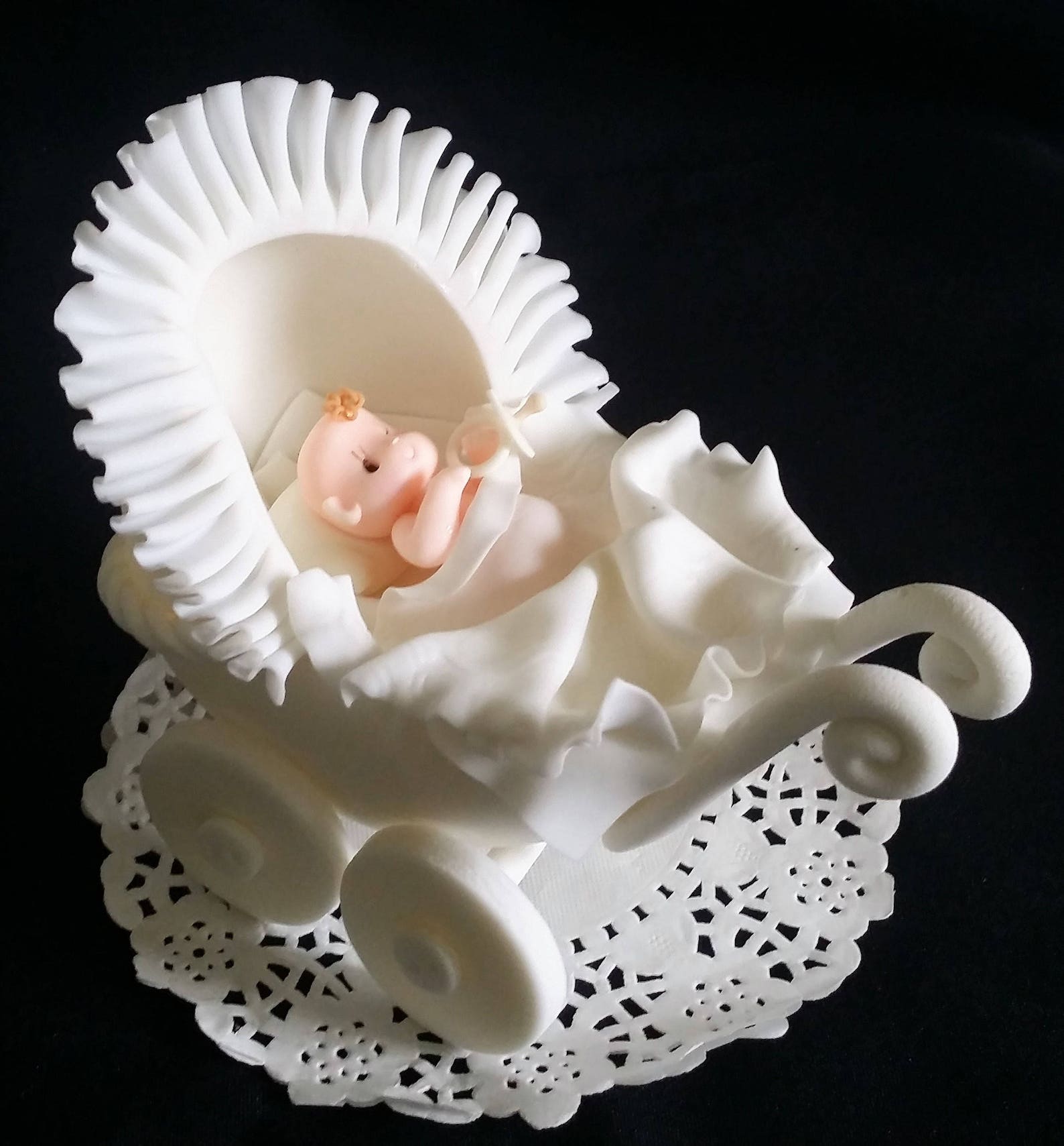 Carriage Cake Topper, Baby Shower Decorations, Baby Carriage ...