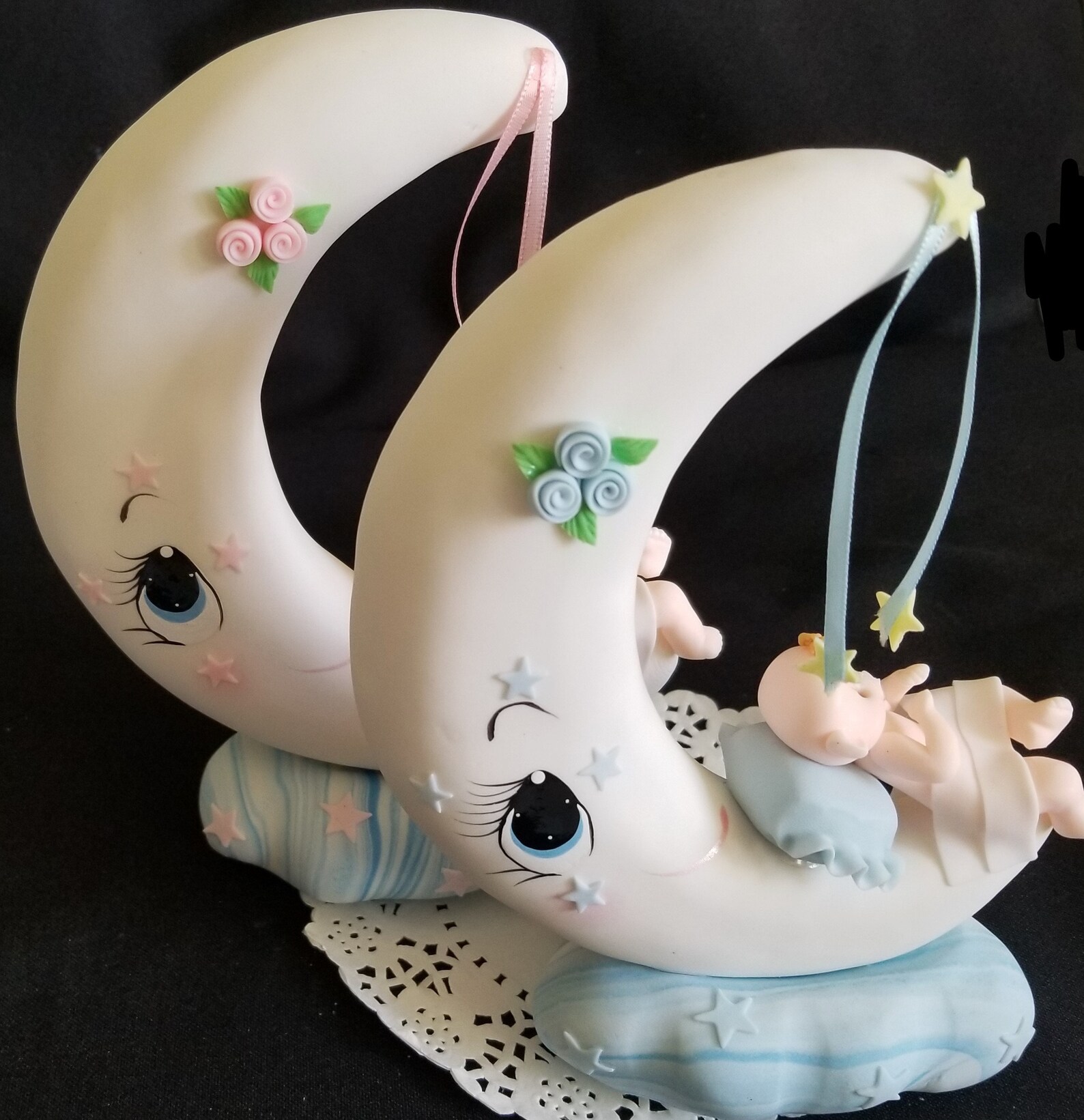 Baby Shower Cake Topper Baby Sleeping on the Moon Cake - Etsy