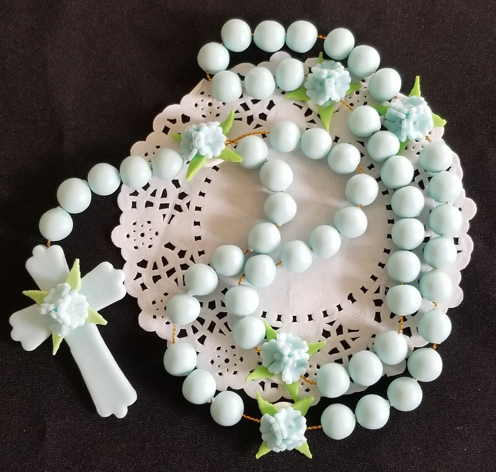 First Communion Cake Topper, Rosary Cake Topper, First Communion Favor ...