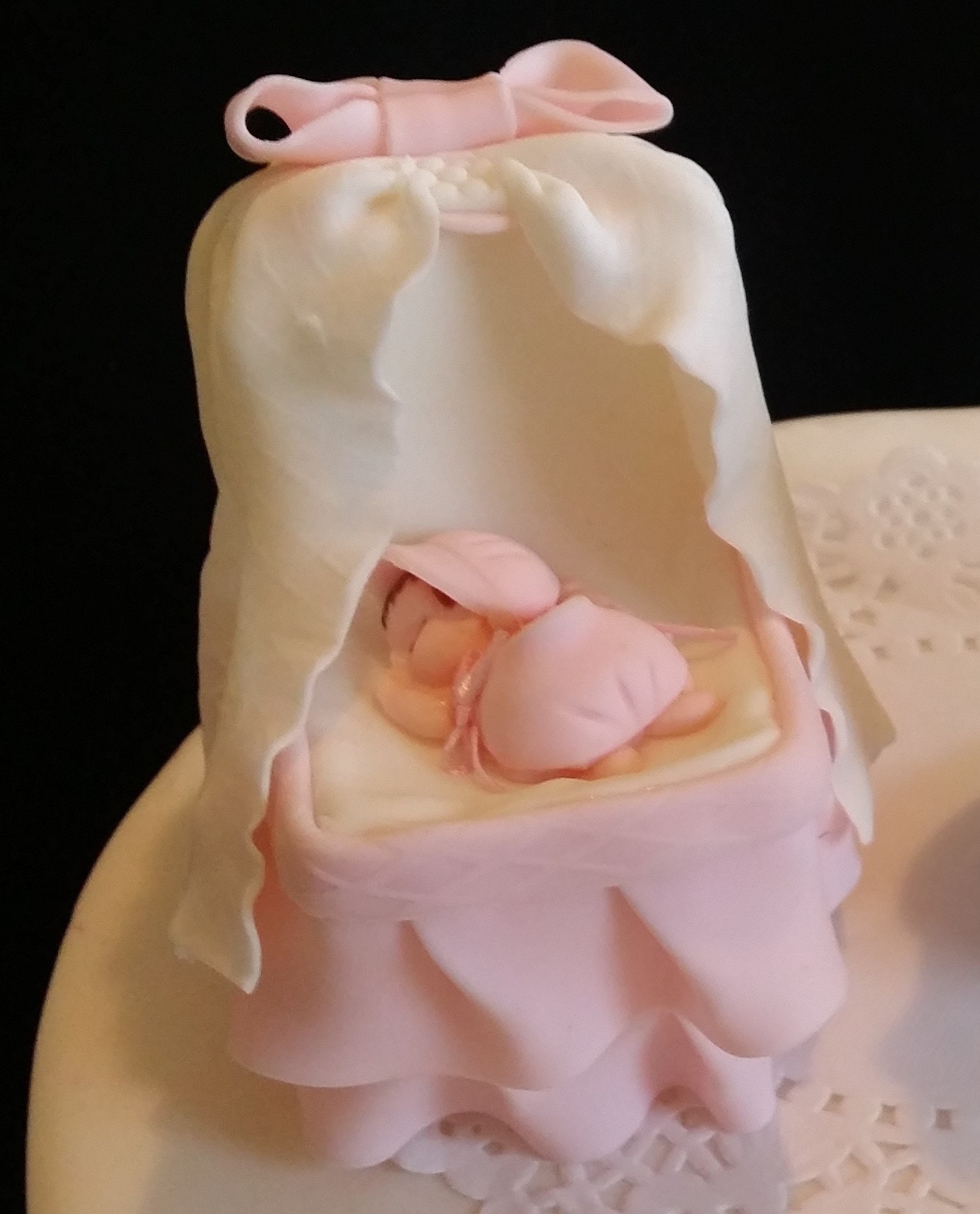 Baby Shower Cake Topper Blue Baby Cake Topper Baby Basinet - Etsy