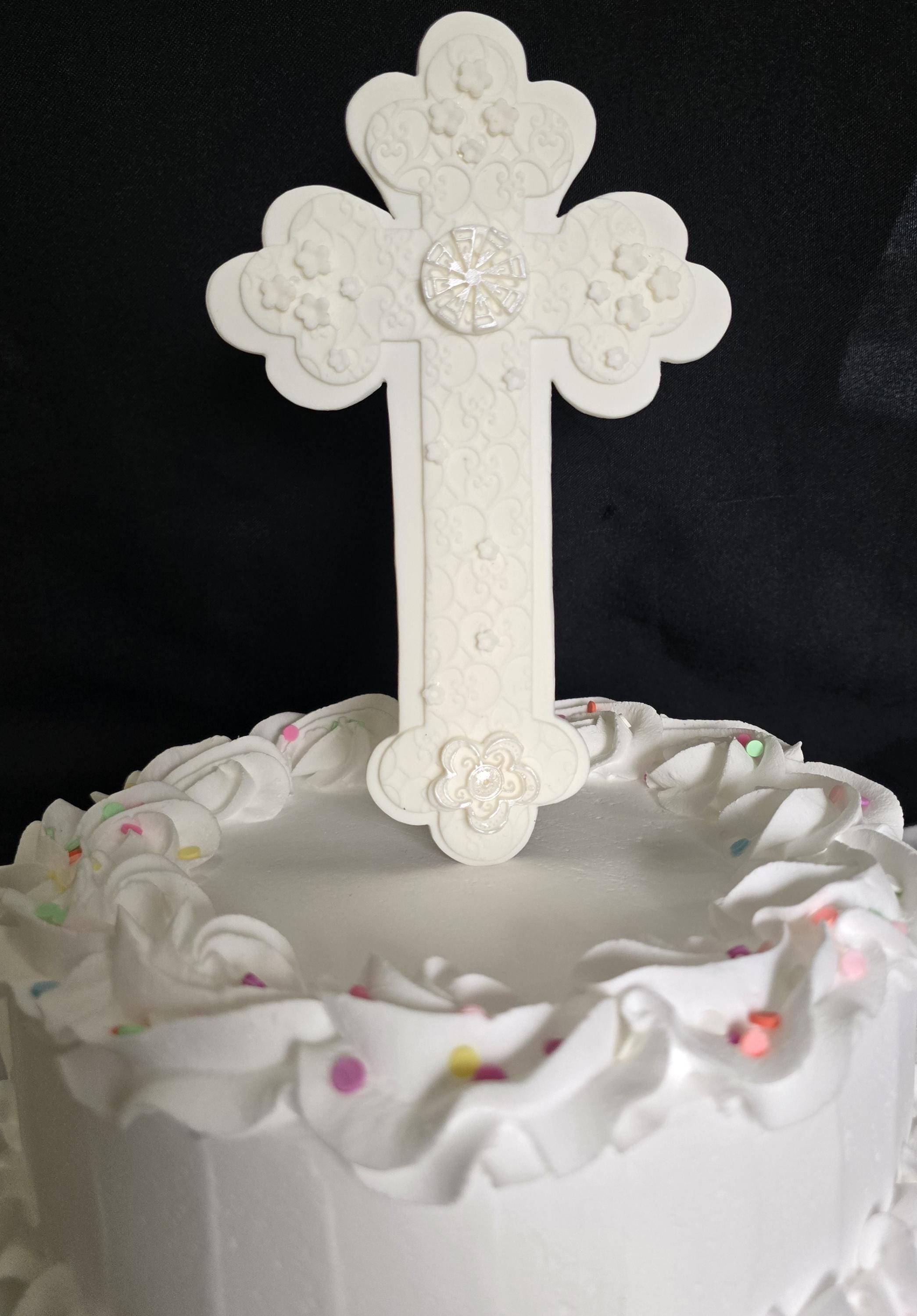 Cross Cake Topper, Communion Cake Topper, Baptism Cake Topper ...