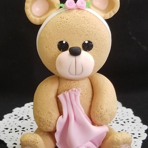 Bears Cake Topper, Twins Bear Toppers, Baby Girl Bear, Cake Topper ...