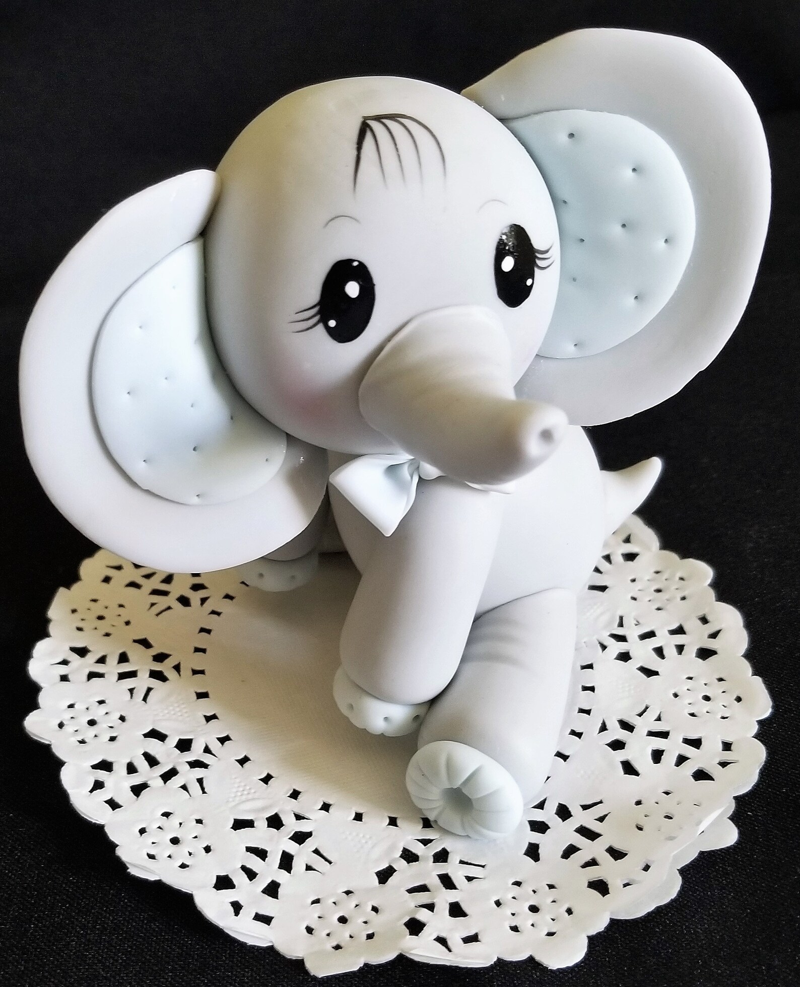 Elephant Cake Topper Floral Elephant Baby Elephant Gray - Etsy