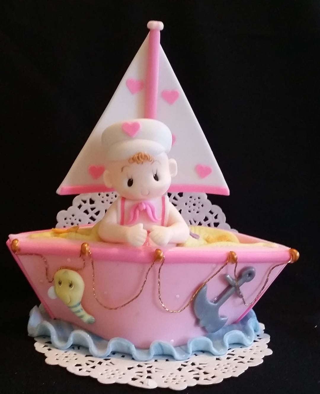 Nautical Birthday Cake Topper, Ahoy Its a Boy, Nautical Baby Shower ...