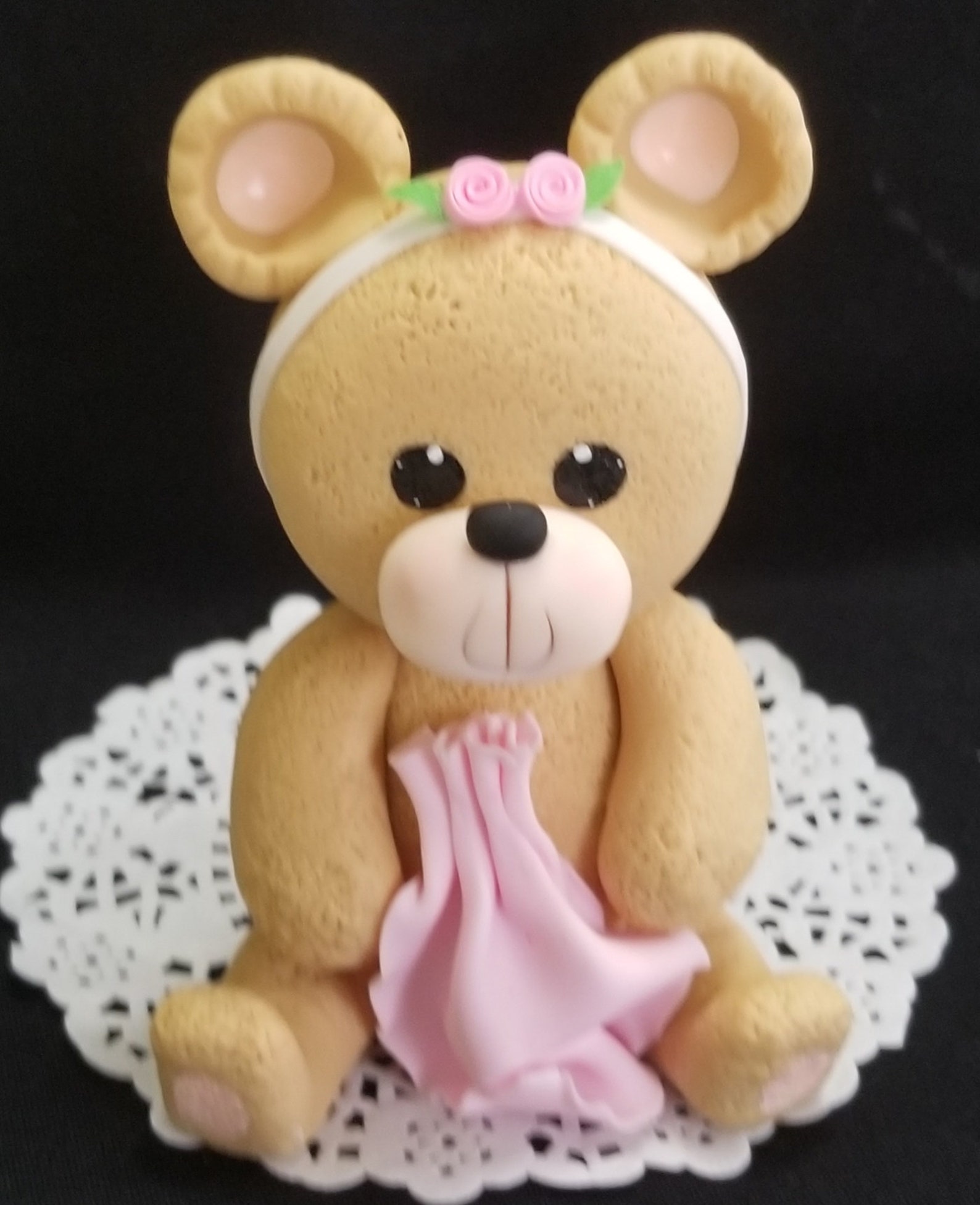 Bears Cake Topper, Twins Bear Toppers, Baby Girl Bear, Cake Topper ...