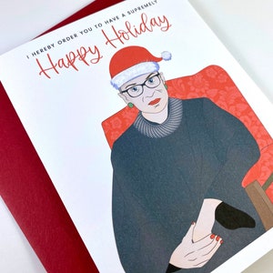 Ruth Bader Ginsburg Holiday Card RBG Holiday Card Ruth Bader - Etsy