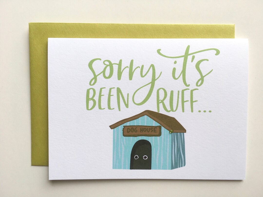 Dog Card Dog Greeting Card Encouragement Card Empathy Card - Etsy