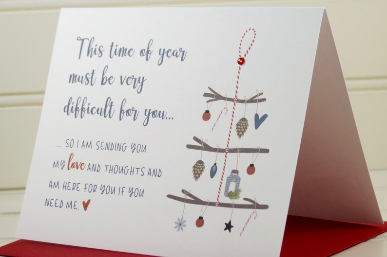 Christmas Grief Card Grief Card Empathy Card Sympathy Card - Etsy