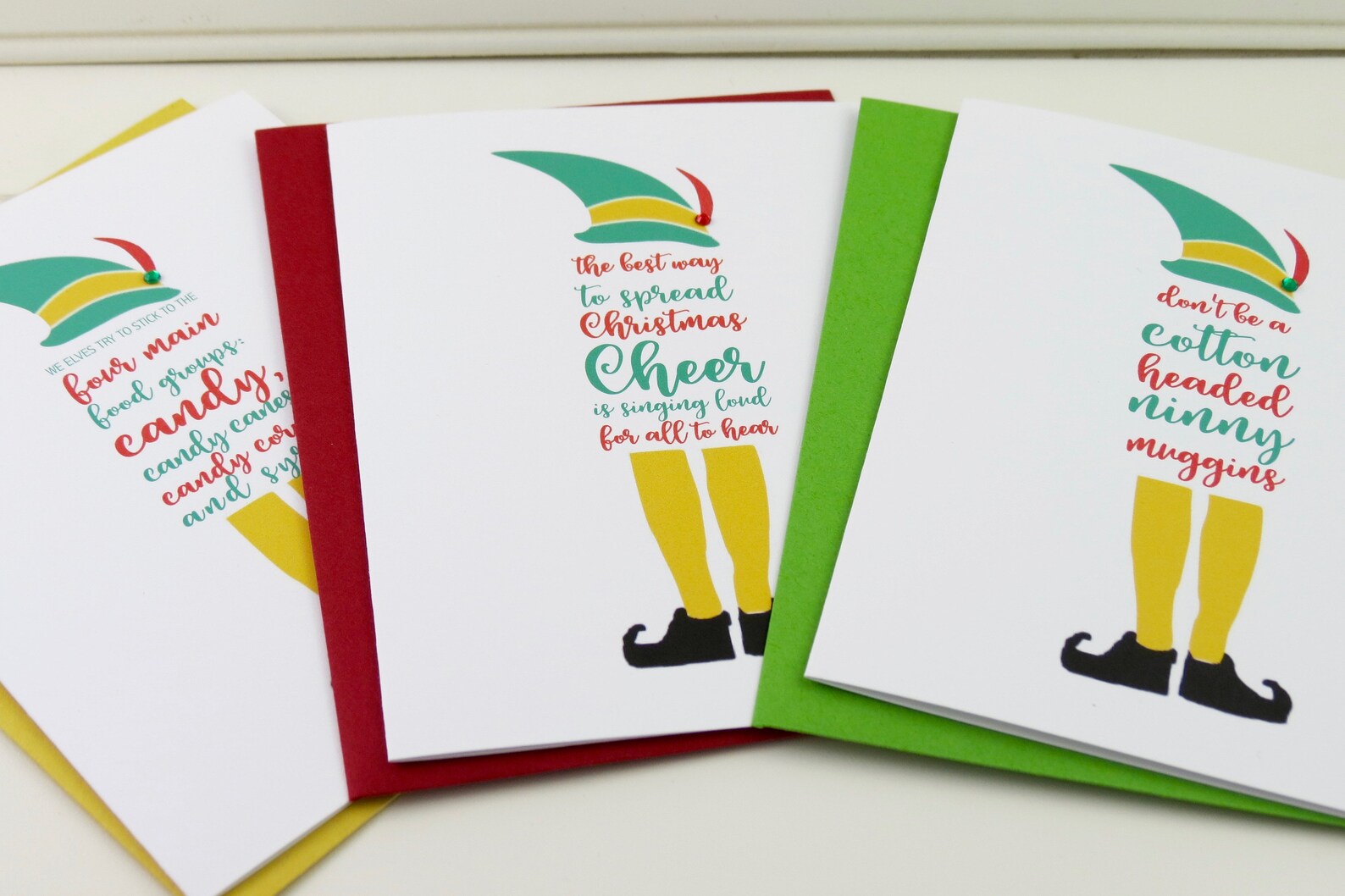 Buddy the Elf Cards Elf Christmas Cards Christmas Elf - Etsy